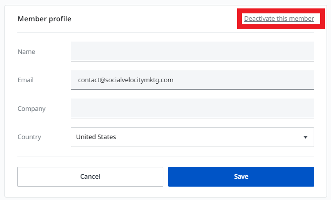 How do I deactivate my account?